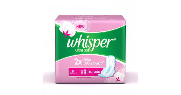 Whisper Ultra Soft XL+ Sanitary Pads (Pack of 15) : Buy Whisper Ultra ...