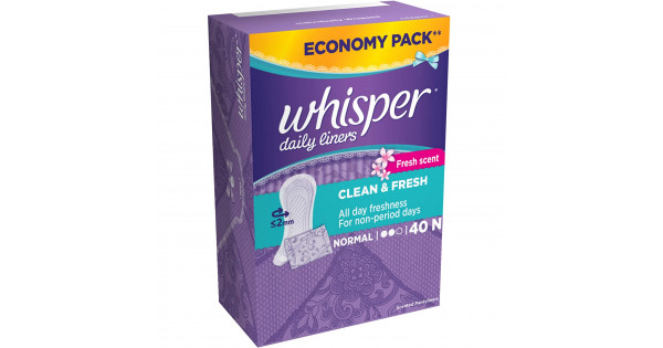 Whisper Daily Liners (Pack of 40) : Buy Whisper Daily Liners (Pack of ...