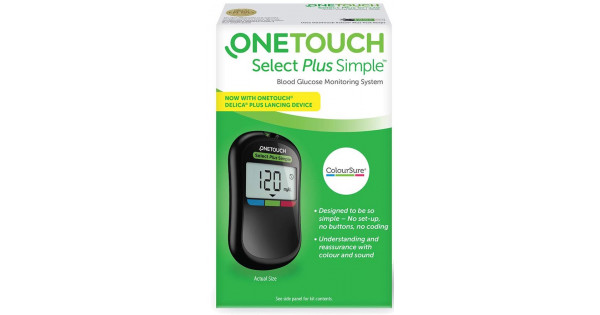 One Touch Select Plus Simple Glucometer : Buy One Touch Select Plus ...