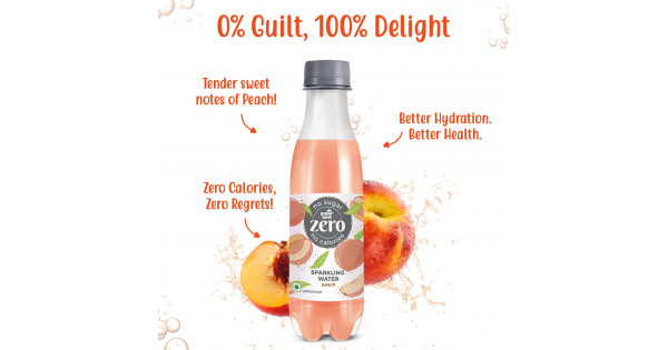 Paper Boat Zero Sugar Peach Sparkling Water 250 Ml