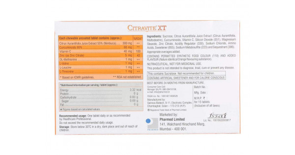 Citravite Xt 300 Mg Tab (Pack-15) : Buy Citravite Xt 300 Mg Tab (Pack ...