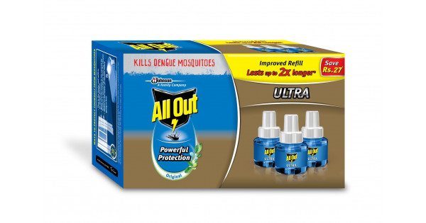 Allout Ultra 5 in 1 Mosquito Repellent Refill (Pack of 3) : Buy Allout ...