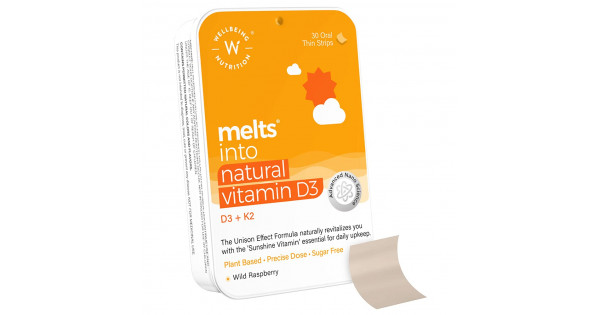 Wellbeing Nutrition Melts Vitamin D3 +K2 Oral Strips : Buy Wellbeing ...
